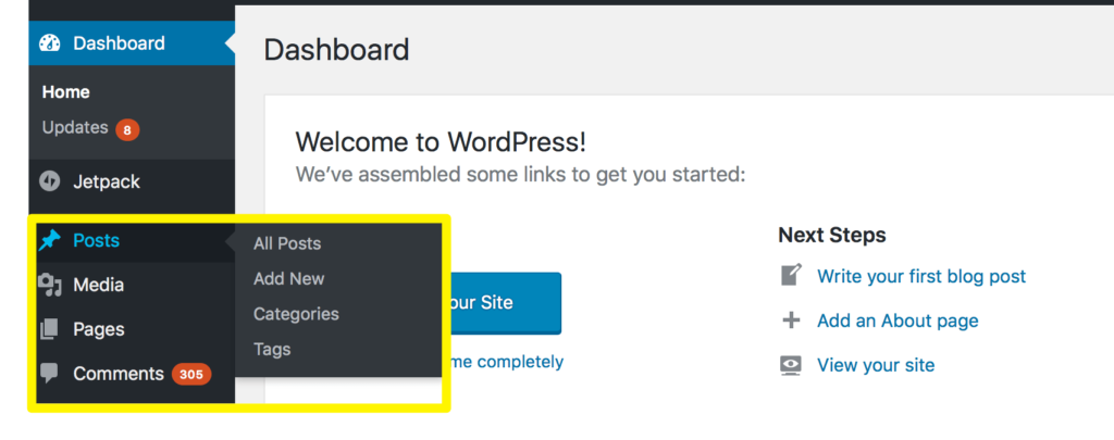 A Beginner's Guide to the WordPress Dashboard - Nimbus Themes