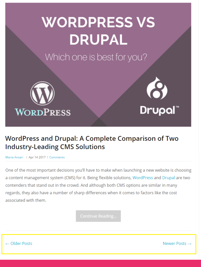 Add Numeric and Previous-Next Pagination to WordPress