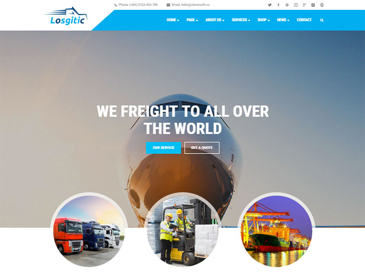 20+ Best Logistics WordPress Themes for Transportation 2017